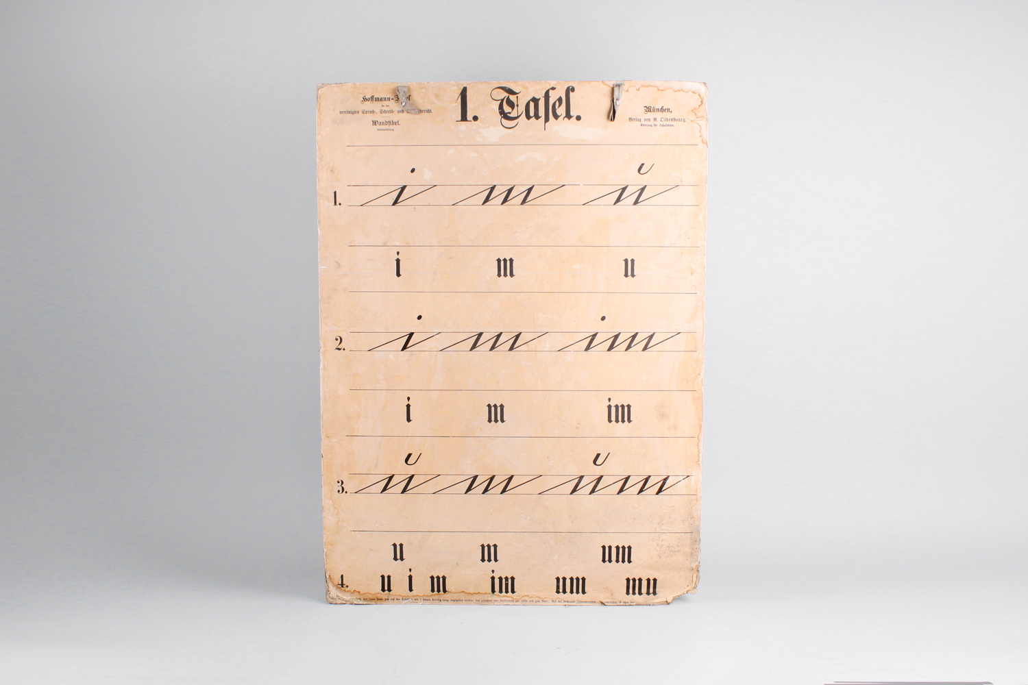 | German typography board