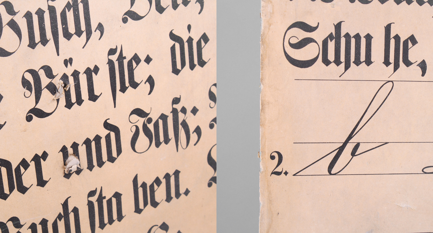 | German typography board