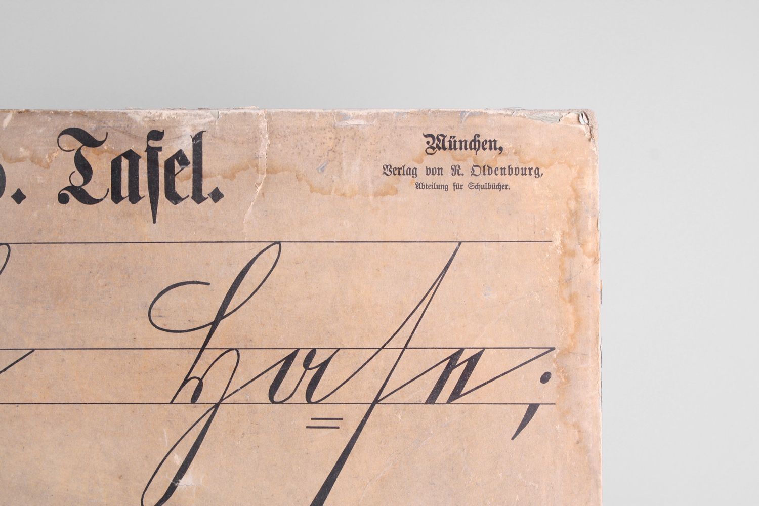 | German typography board