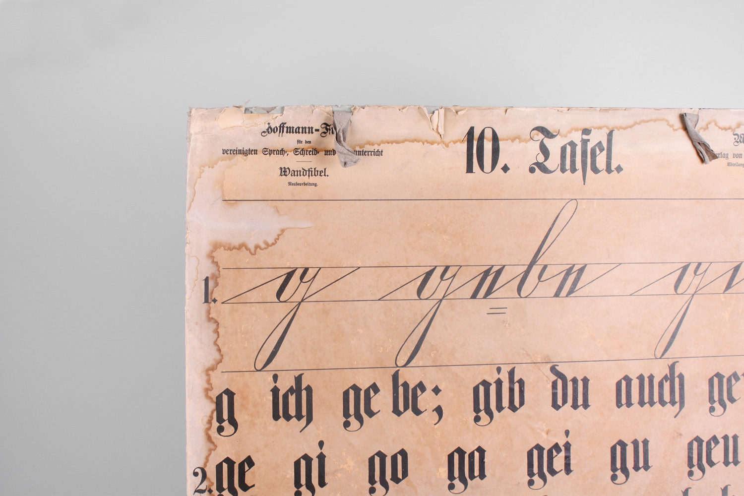 | German typography board